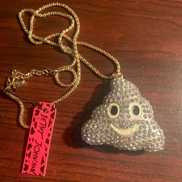 Betsey Johnson | Jewelry | Bestey Johnson Jewel Encrusted Poop Emoji ...